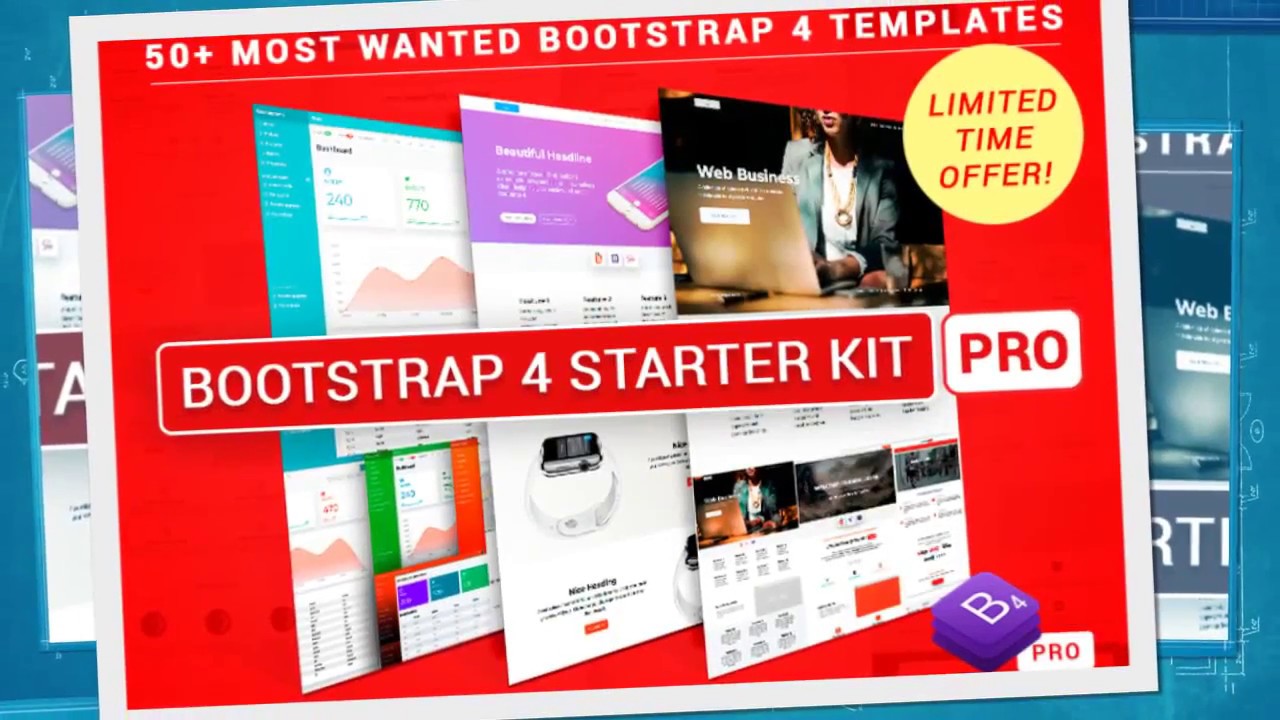 Bootstrap 4 templates Starter Kit pro