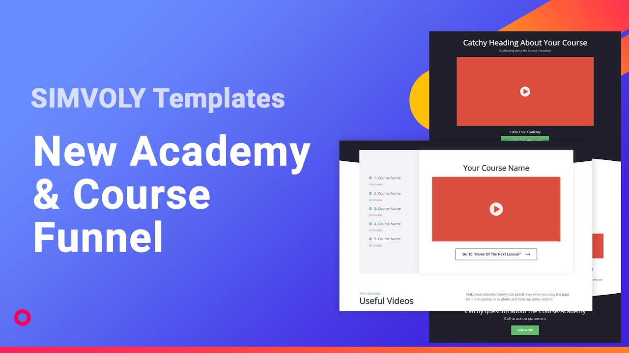 New Course & Academy Funnel Template [2021]