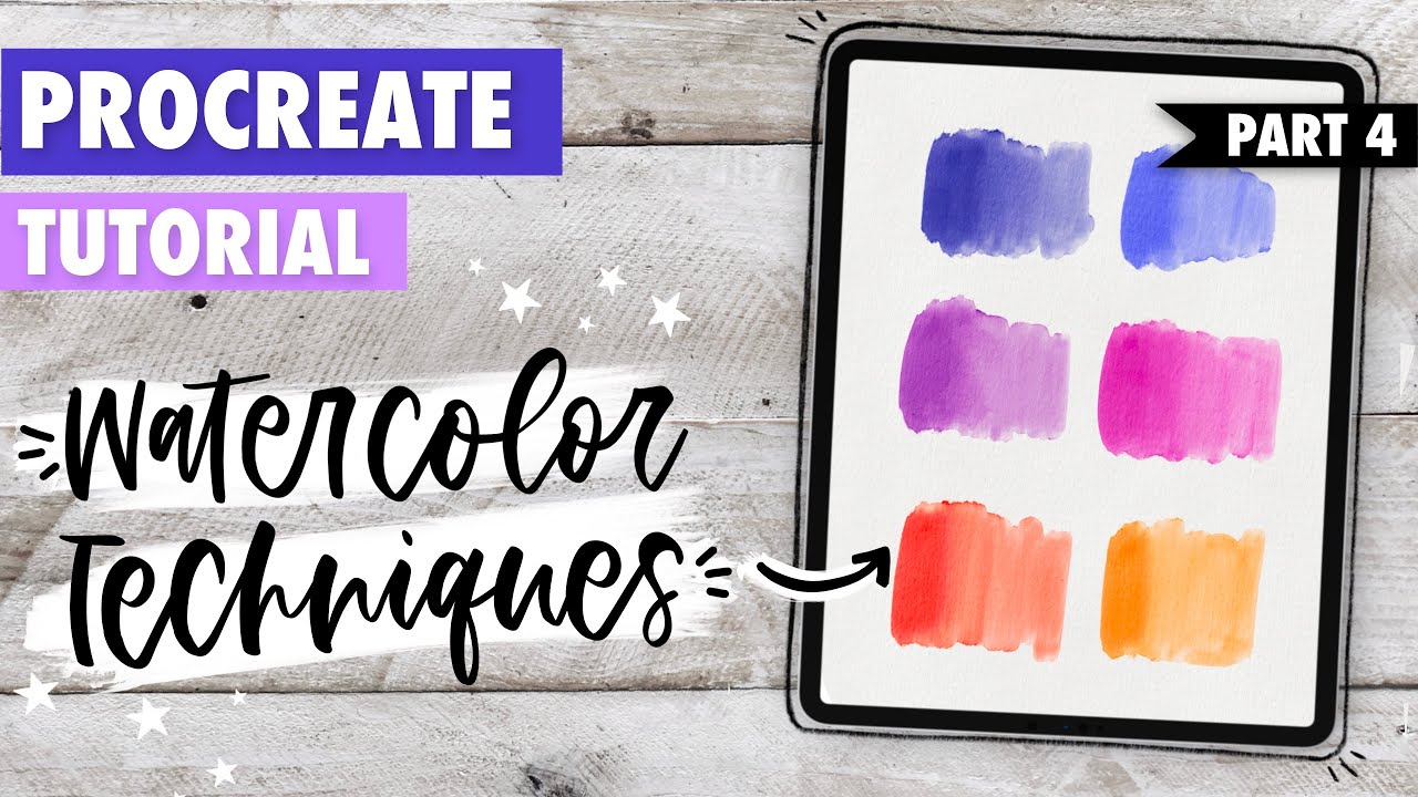 Procreate TUTORIAL: Watercolor Techniques | Part 4