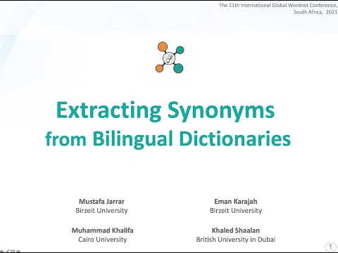 Extracting Synonyms from Bilingual Dictionaries