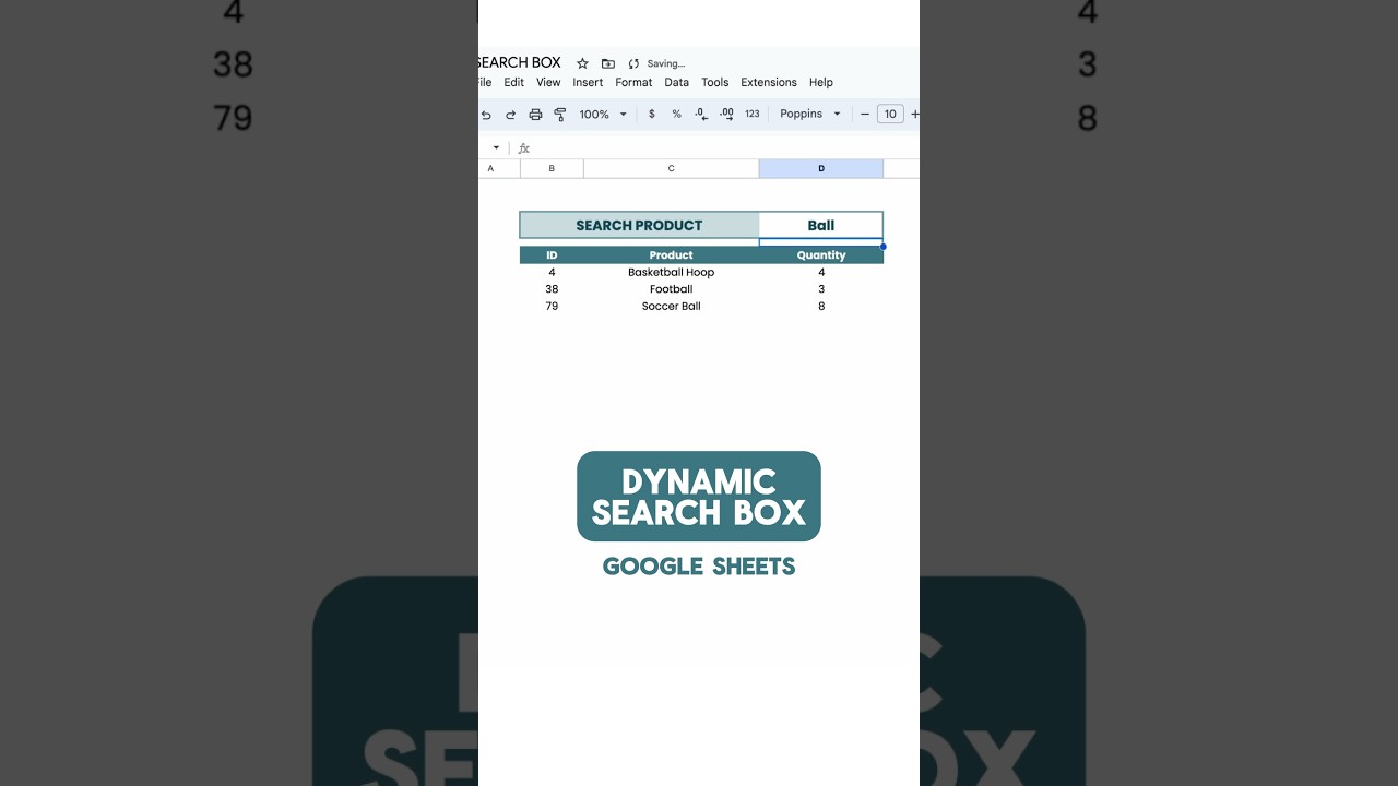 Create a dynamic search box in #googlesheets 🔎! #googlesheetstips #googlesheetstutorial