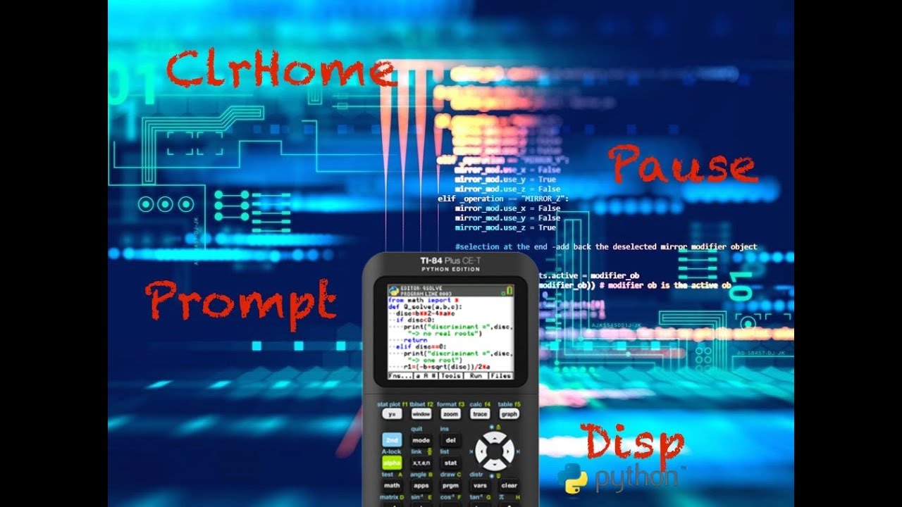 Easiest Programming Explanation: TI Basic: Lesson 1