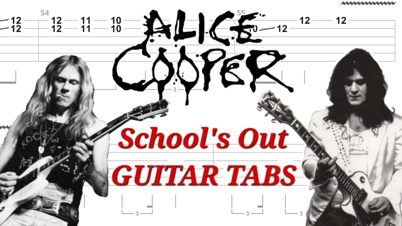 Alice Cooper - School's Out | Rhythm & Lead GUITAR TABS | Cover | Tutorial | Lesson