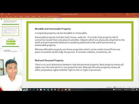 Definition and kind of property according to law