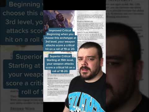 Crusher Feat + Champion Fighter 5e D&D (no music) #shorts