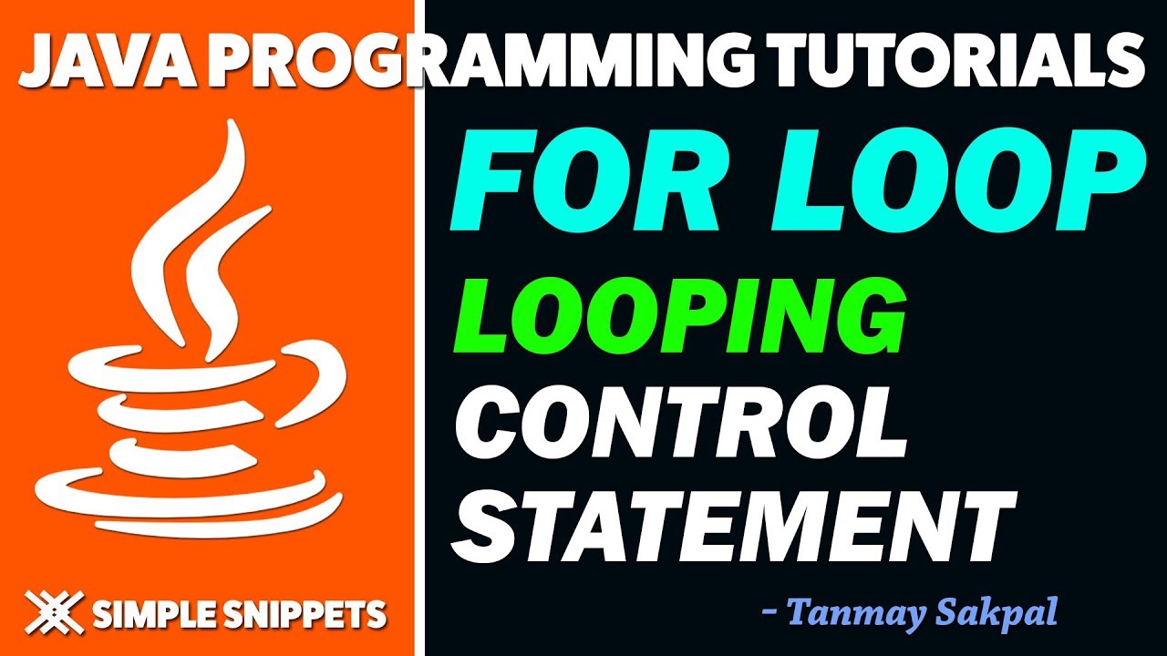 Java For Loop Control Statement with Program Example | Java Programming Tutorials for Beginners
