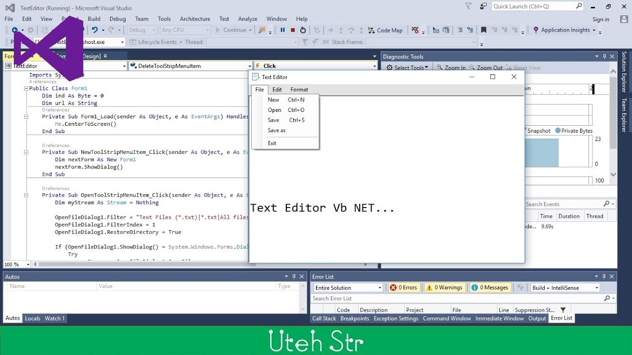Visual Basic .NET | Create a Text Editor with RichTextBox in Visual Basic .NET