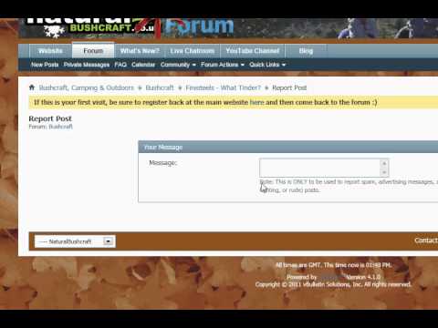Reporting Spam to Moderators on a vBulletin Forum
