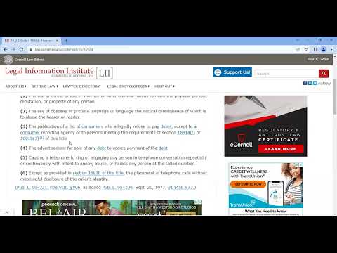 15 usc 1692d- Harassment or abuse (FDCPA)
