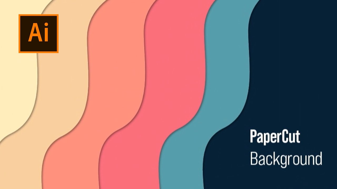 Easy papercut background design | Adobe illustrator tutorial