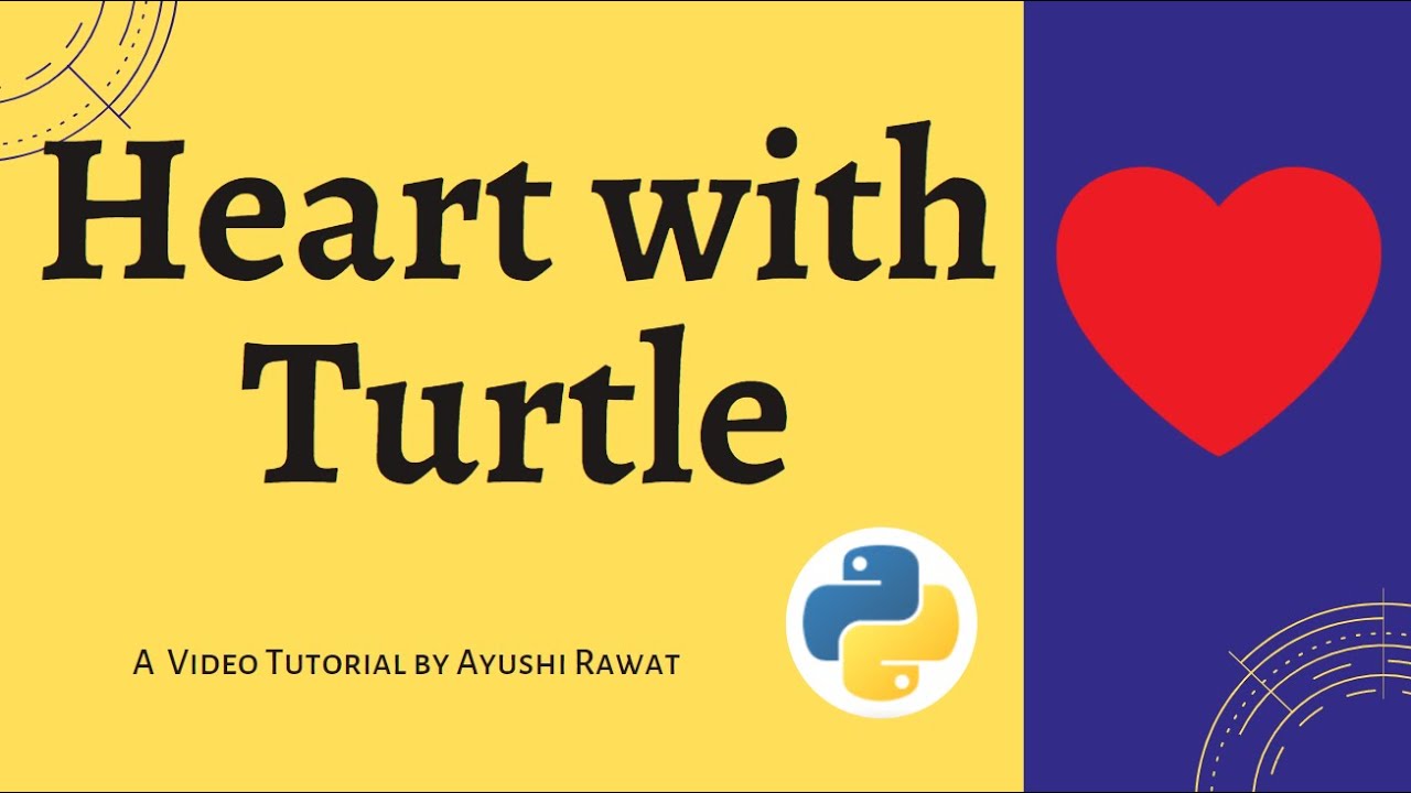 Create heart with Turtle Graphics | Python project | Easy Tutorial