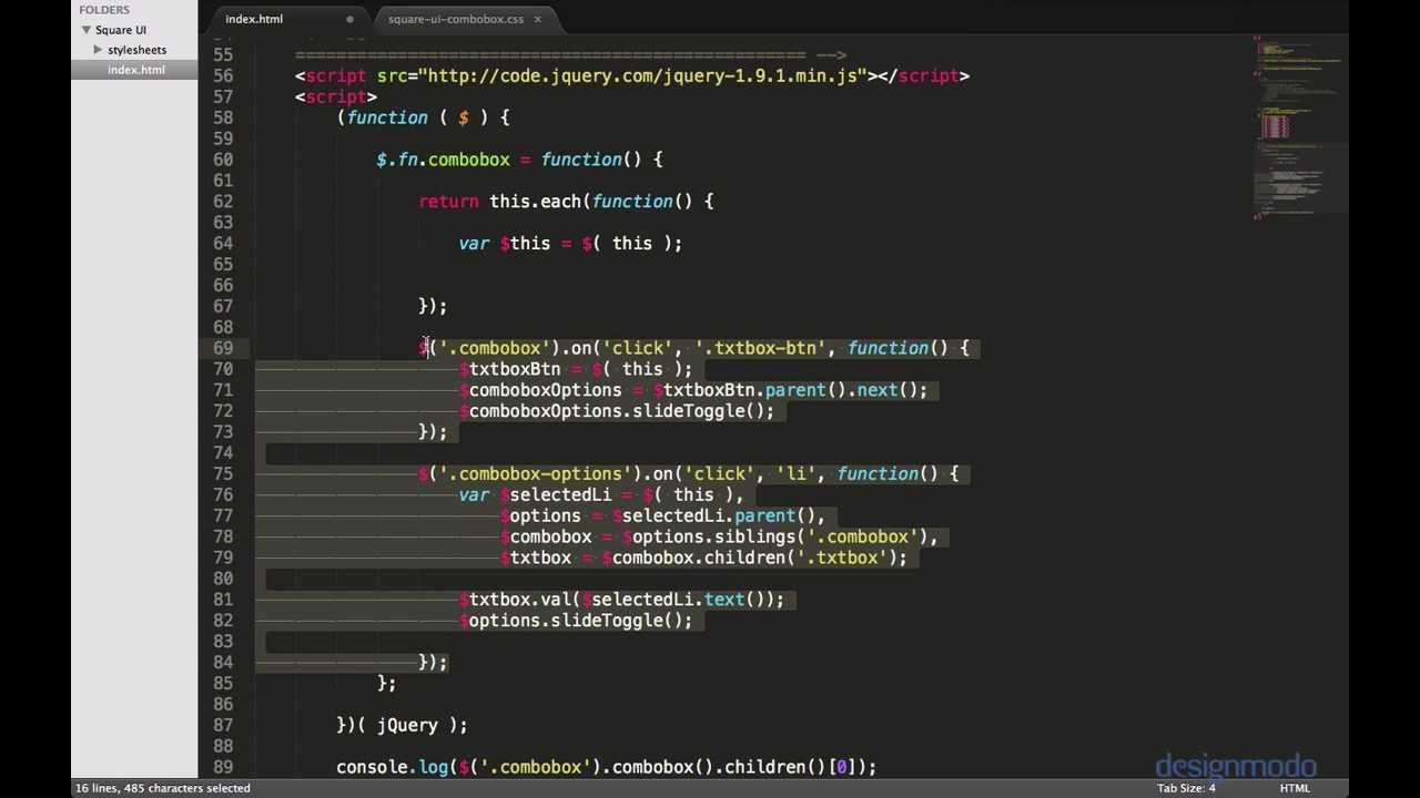 Create a Flat jQuery UI Combo Box Widget