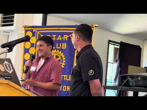 Brandon Castañeda-Rodriguez at Rotary Club of West Seattle scholarship celebration
