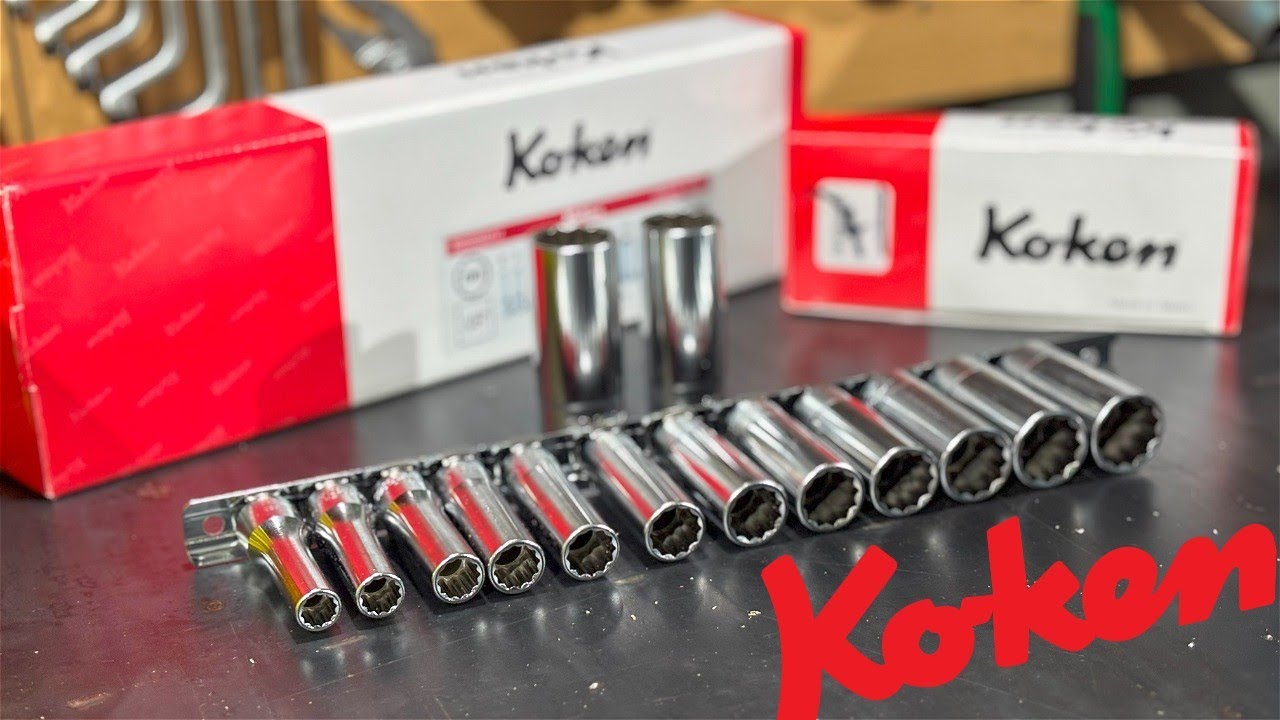 Koken 3/8 Drive 12 Point Deep Socket Set