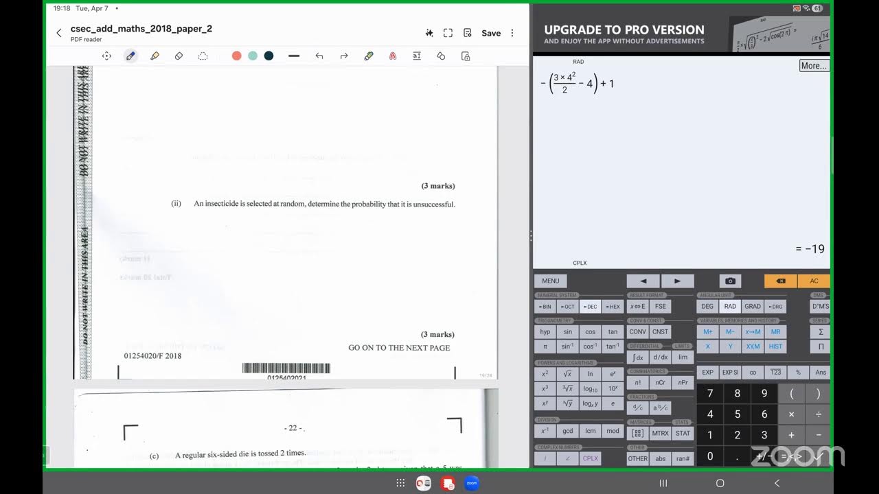 Add Maths Pure Maths Class April 7, 2026 - Revision and Practice