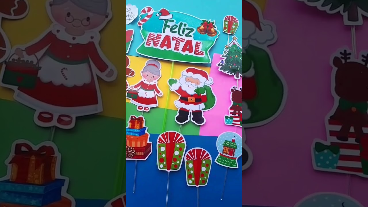Topo de bolo Feliz Natal