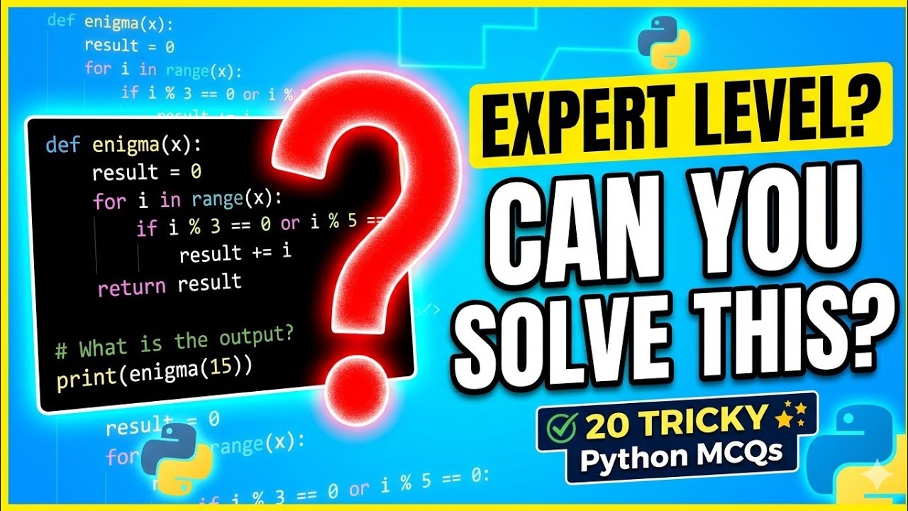 ​I Bet You Can't Solve All 20 of These Python MCQs