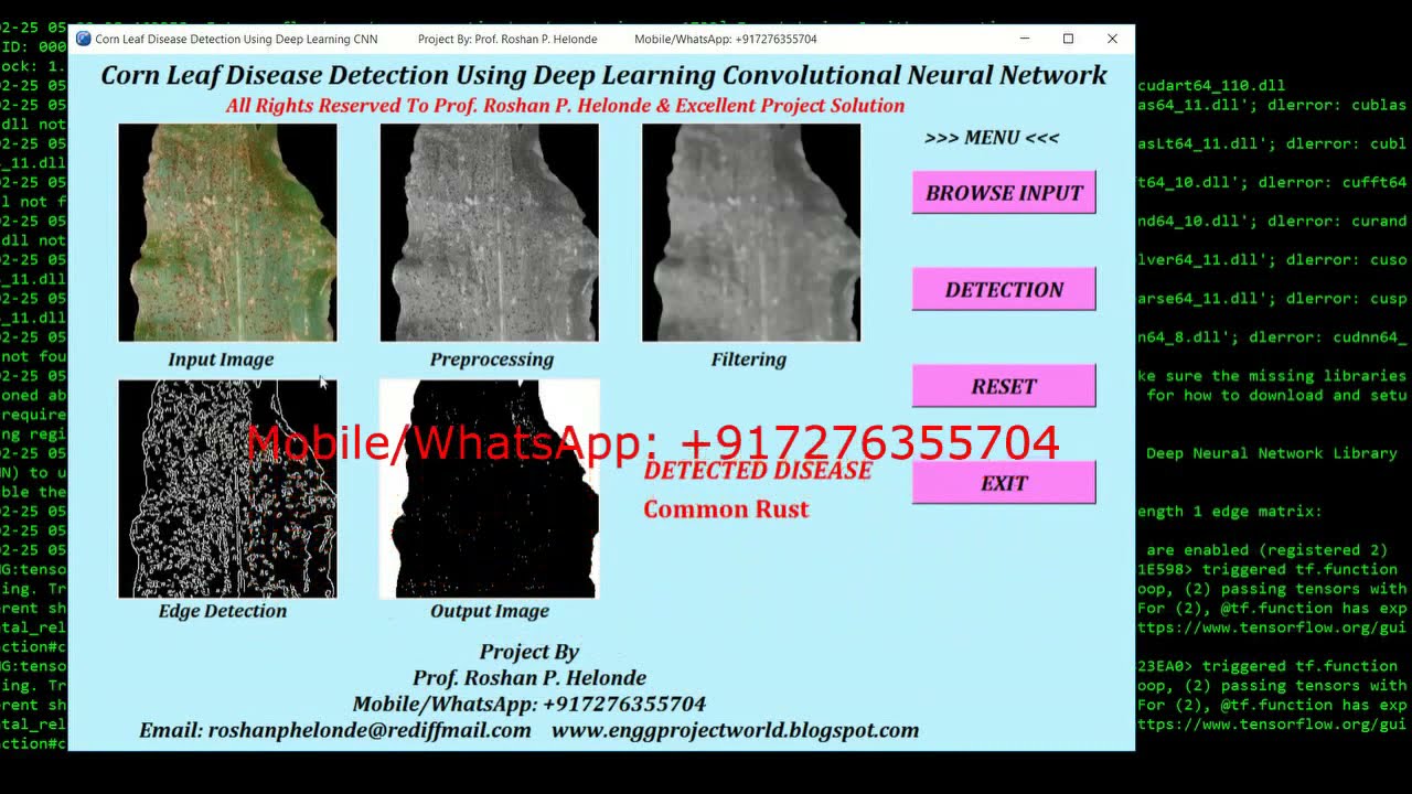 Python Code On Corn Leaf Disease Detection Using Neural Network CNN | Corn Leaf Disease Analysis