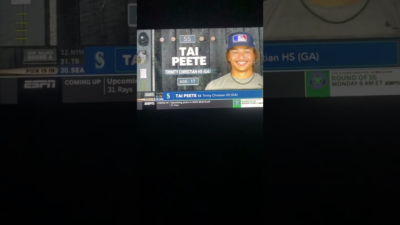 Seattle Mariners Selected Tai Peete in the 2023 MLB Draft
