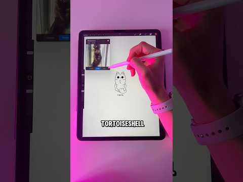 how to EASILY draw a tortoiseshell cat