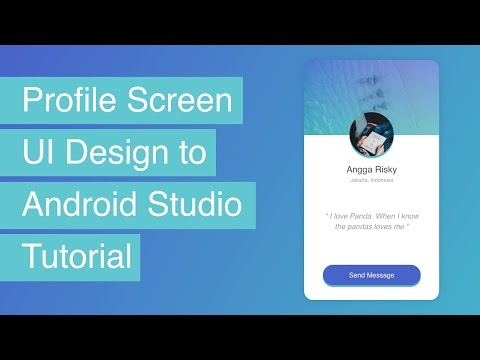 Profile UI Design to Android Studio Tutorial Video Lecture - How to Design UI in Android Studio