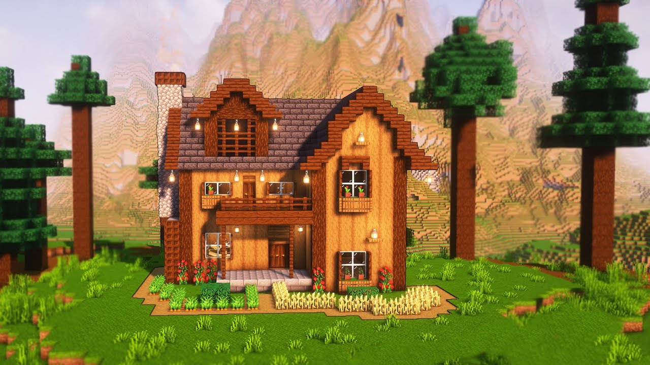 How To build A Cabin in Minecraft tutorial - Minecraft Builders