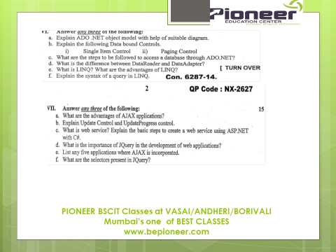 question paper of bscit