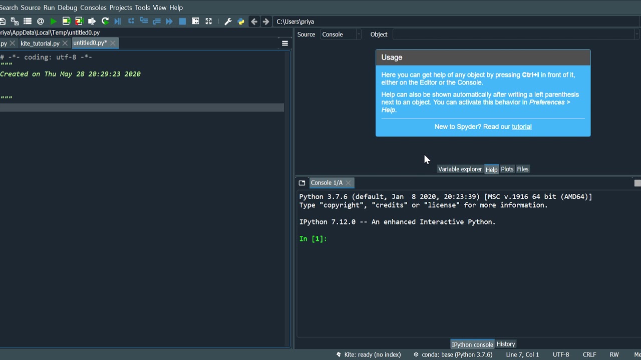 Spyder Python 3.7 IDE