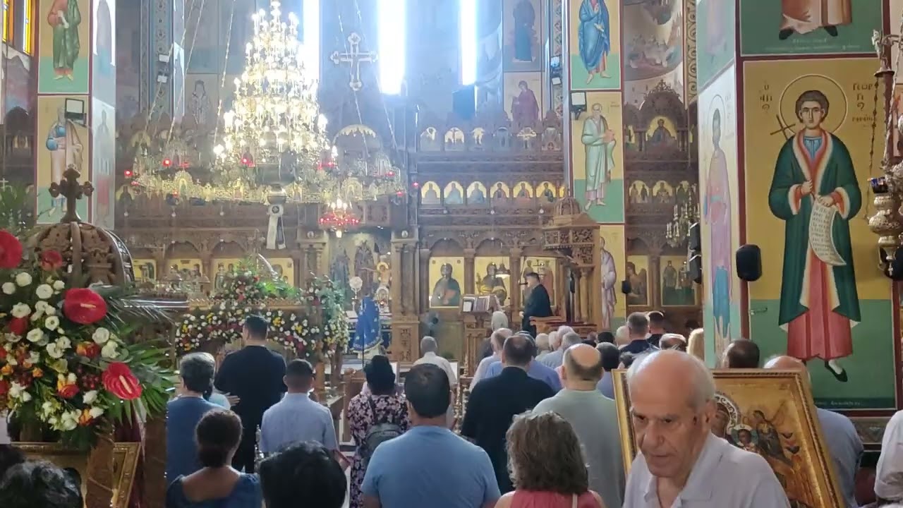 Λάρισα-Δεκαπενταύγουστος: Πανηγυρική Θεία Λειτουργία στον Ι. Ν ...