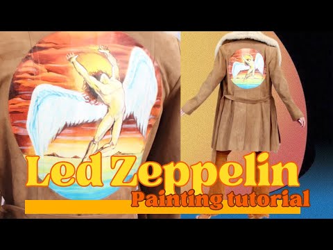 Leather painting tutorial for Led Zeppelin’s Swan Song artwork