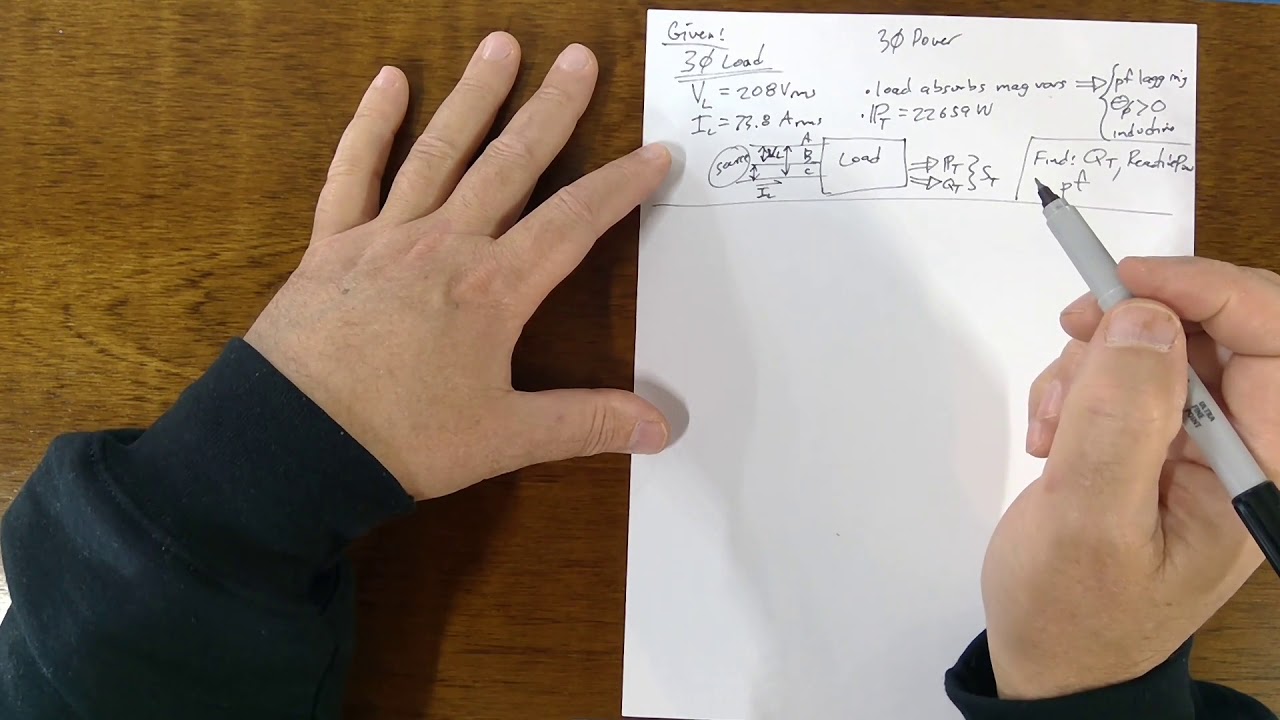 Chapter 11 problem 3 Balanced 3 phase power example 1