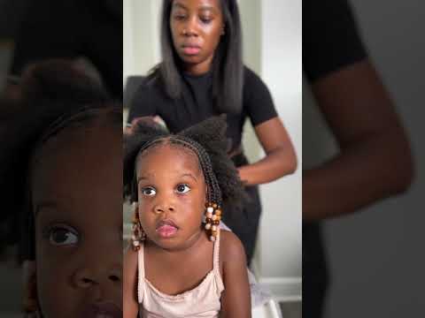 Toddler Hairstyle FULANI BRAIDS WITH BEADS