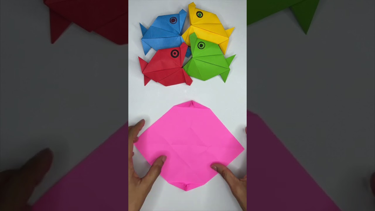 How to make Origami Fish | Colourful | 3D | Best Quick and Easy Tutorial: All Steps included #shorts