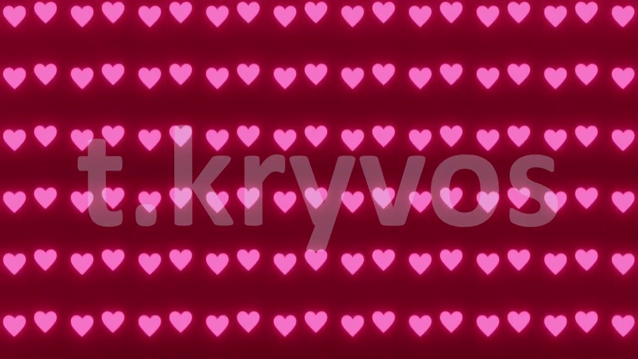 3d render animation hearts background