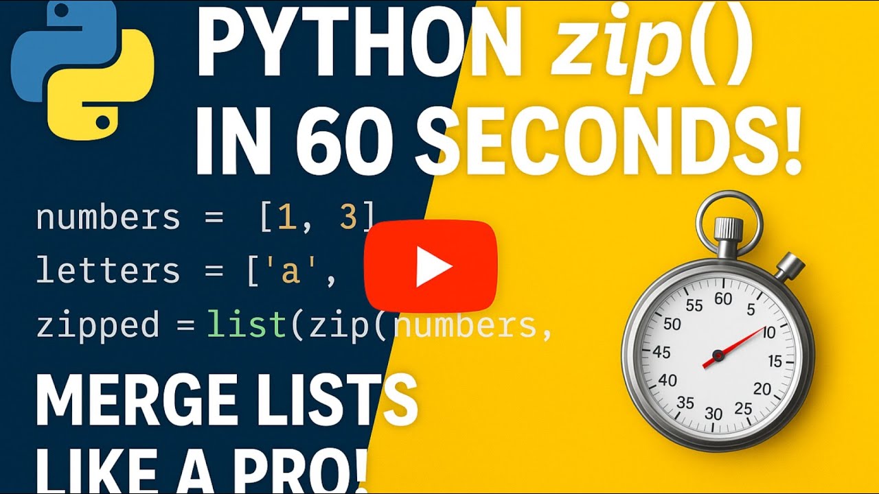 Loop Through Two Lists at Once in Python – zip() Function Explained!