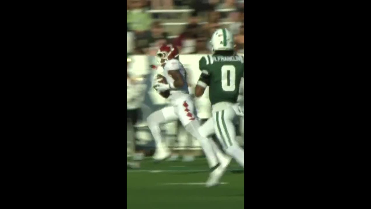 Evan Simon with a pass completion to Javen Nicholas for a 46-yard Gain vs. Charlotte