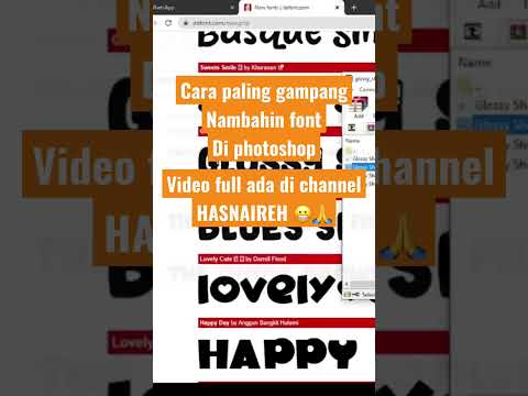 CARA MENAMBAHKAN FONT DI PHOTOSHOP