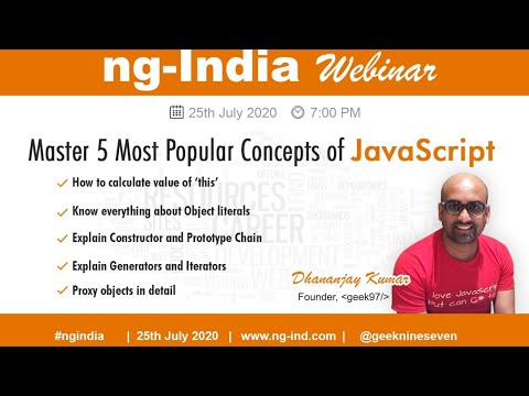 Video- Master 3 important concepts of JavaScript – Dhananjay Kumar