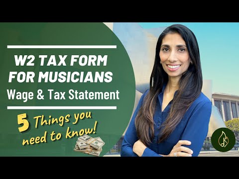 W2 Tax Form for Musicians