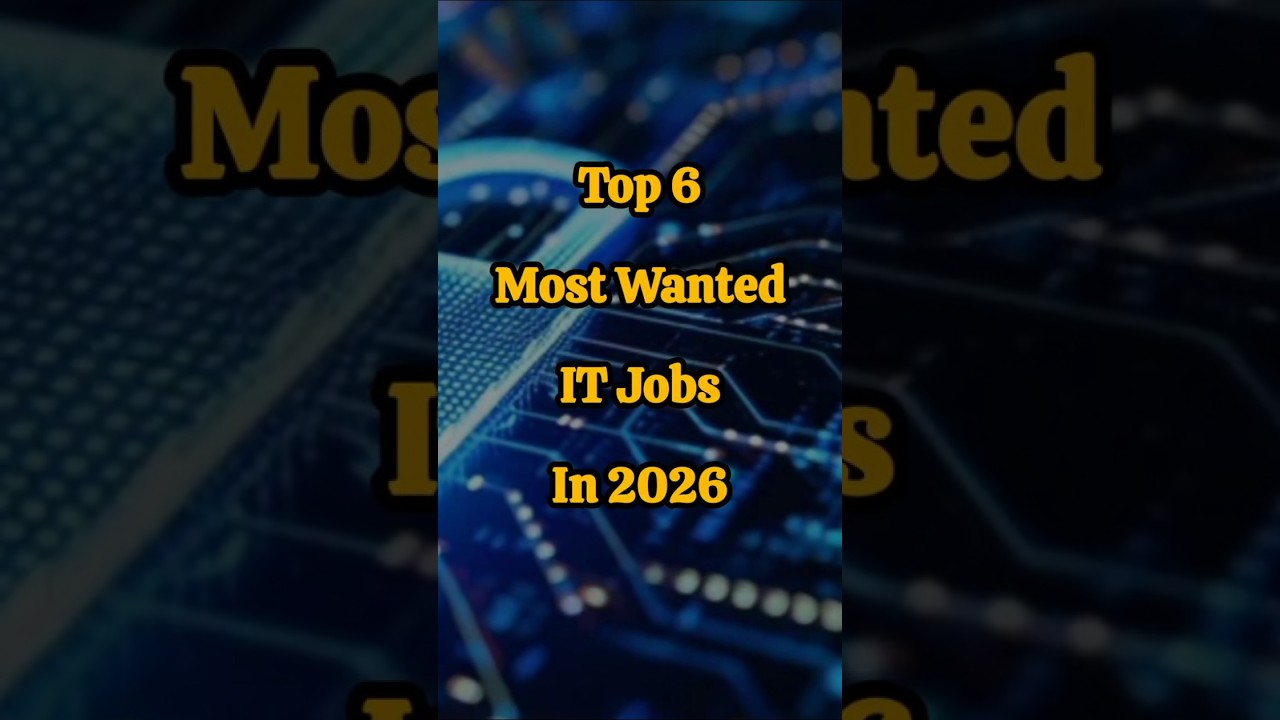 Top 6 IT Jobs in 2026 | Future Tech Careers #shorts