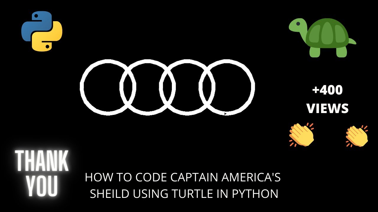 Python Turtle - code the Audi logo
