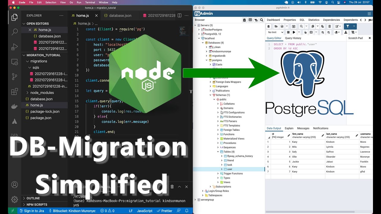 Database Migration Simplified - Generate PostgreSQL from Nodejs