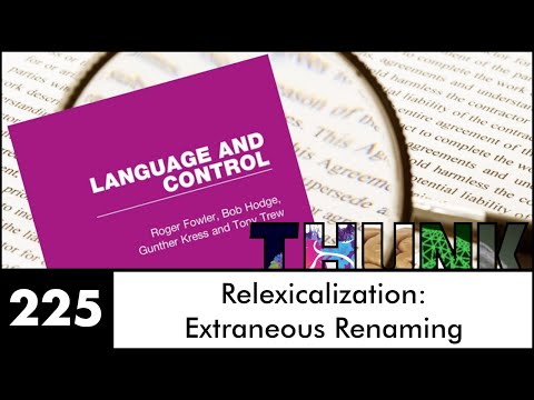 225. Relexicalization: Extraneous Renaming