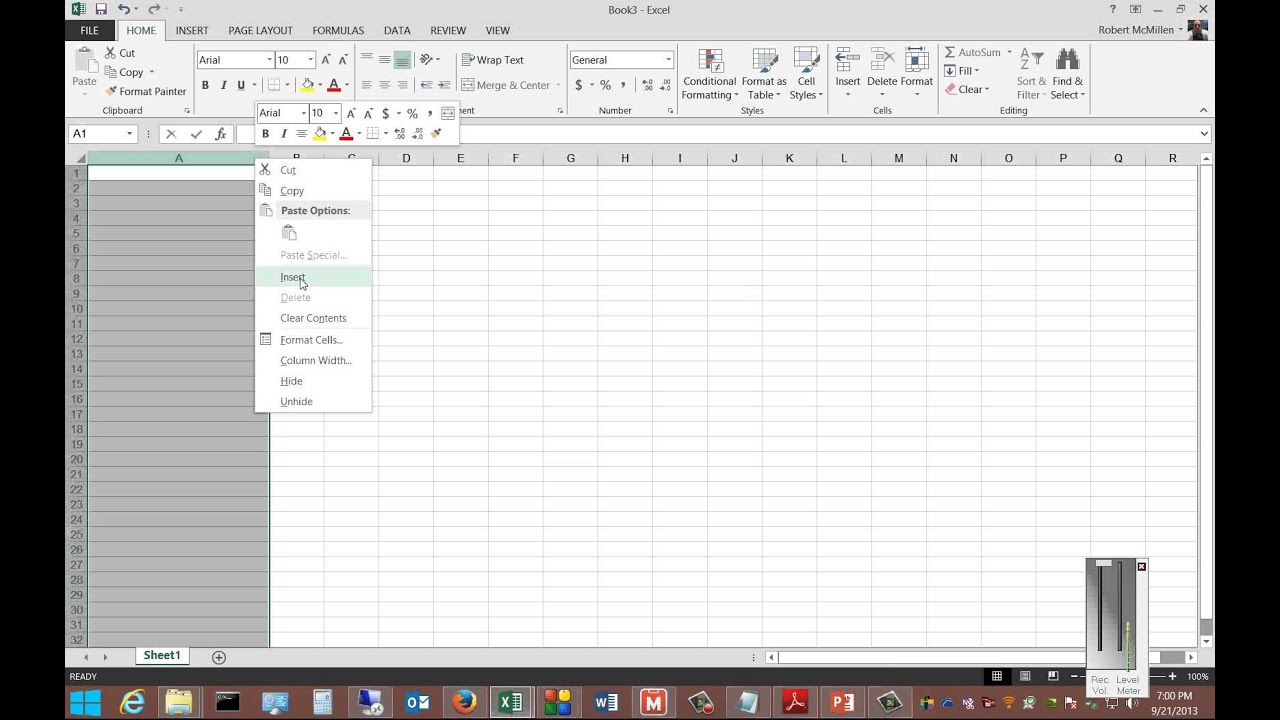 How to protect an Excel 2013 document from changes