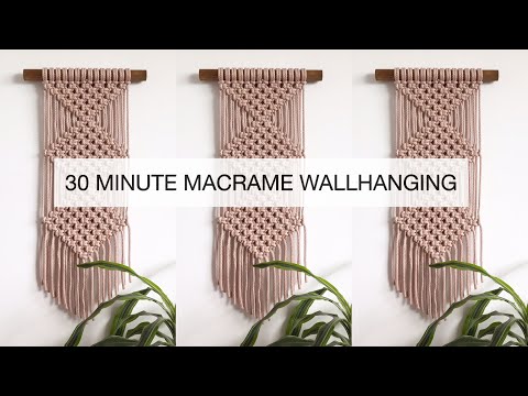 DIY : EASY MACRAME WALLHANGING FOR BEGINNERS | STEP BY STEP MACRAME TUTORIAL | 30 MINUTE WALLHANGING