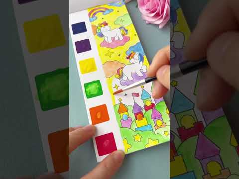 A portable watercolor painting book that you can take out wherever you go. It has rich col