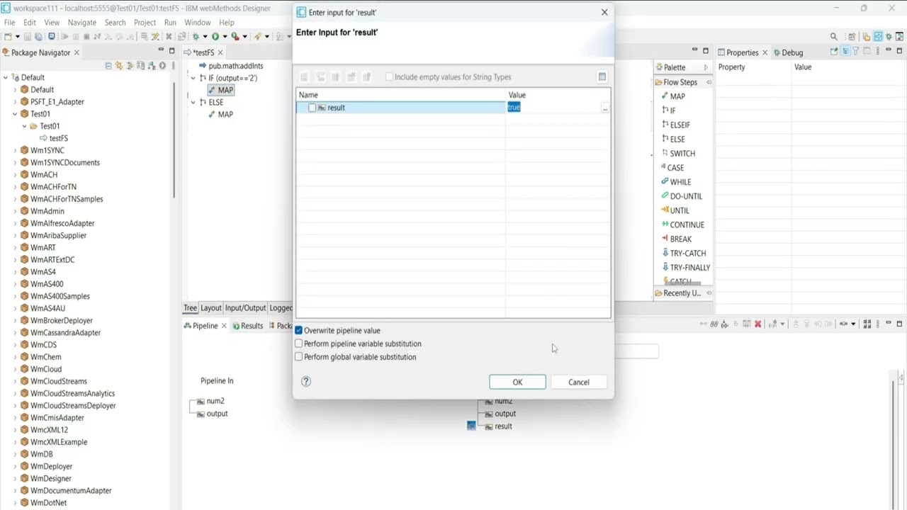 IBM Webmethods 11.1 new flow steps