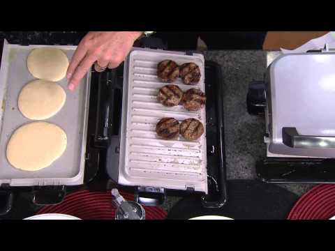 George Foreman 5 Serving 180 Nonstick Grill w/Griddle Plate with Dan Wheeler