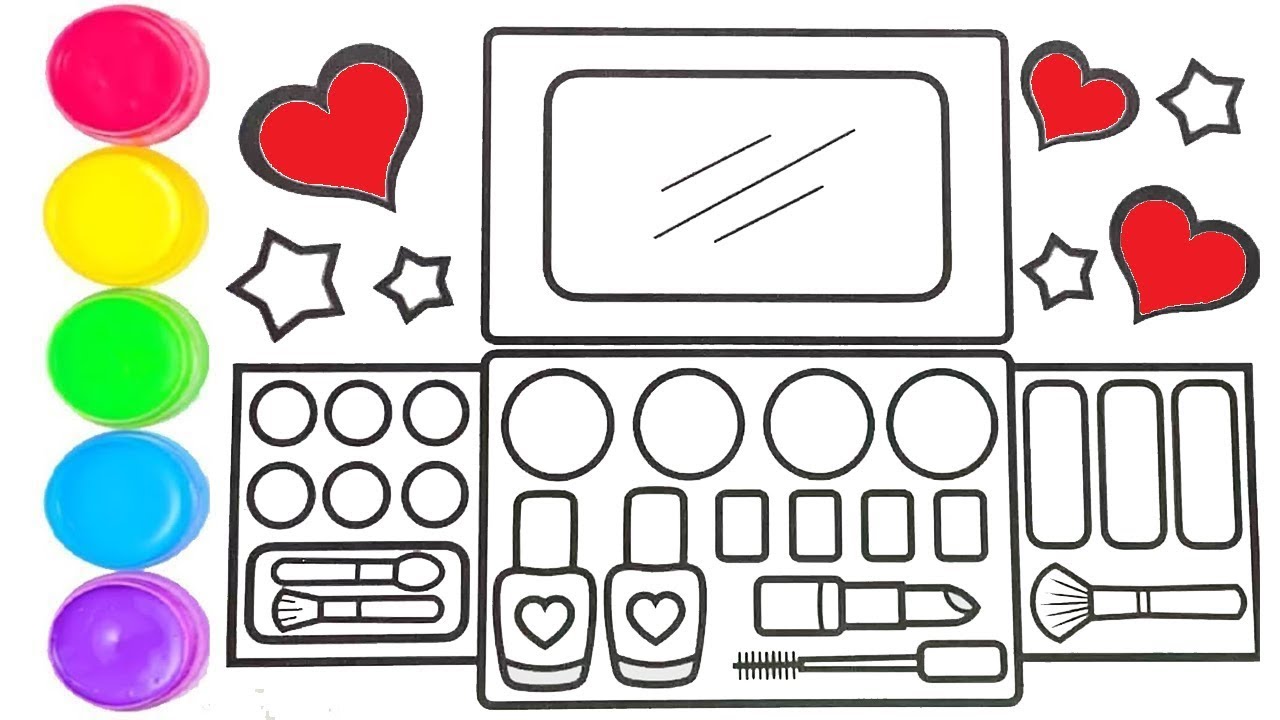 Makyaj Seti Boyama Oyunu|Eğitici Çocuk Oyunları|Eğitici Çocuk Videoları|