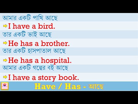 Have , Has : 42+ Basic Sentences with Bengali Meanings | Sentences with Have and Has | Have Verb